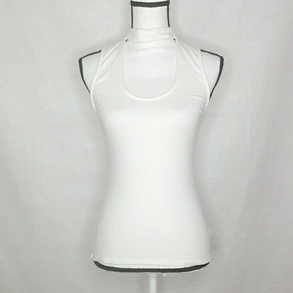 Express | Tops | Nwt Express White High Neck Open Chest Top S | Poshmark